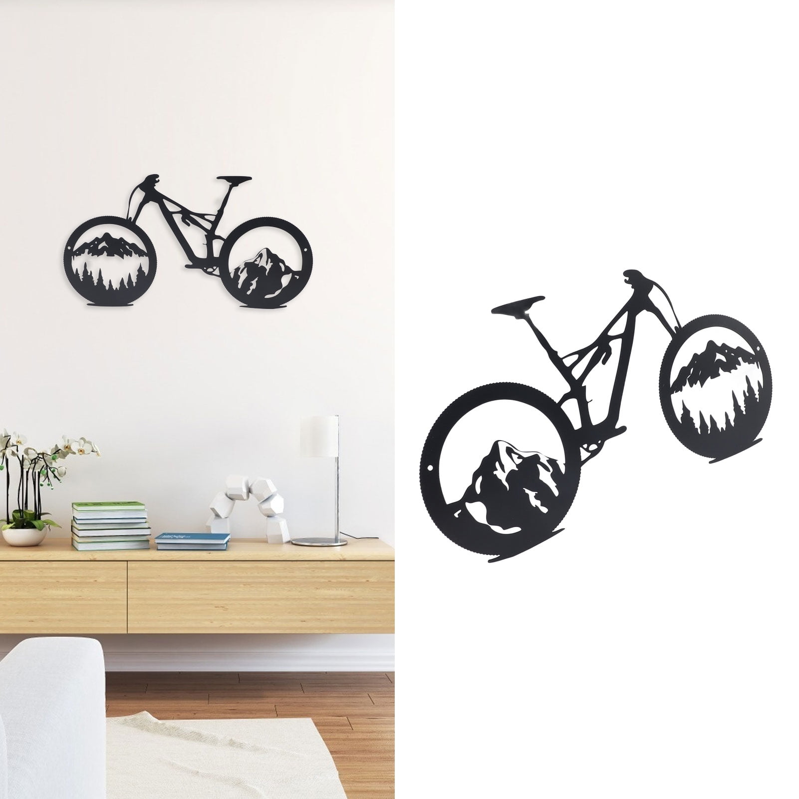 Click here for Amonsee Metal Mountain Forest Bike Wall Art  Fashi... prices