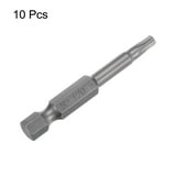 Uxcell T20 Magnetic Security Star 5 Point Torx Screwdriver Bit 1/4" Hex ...