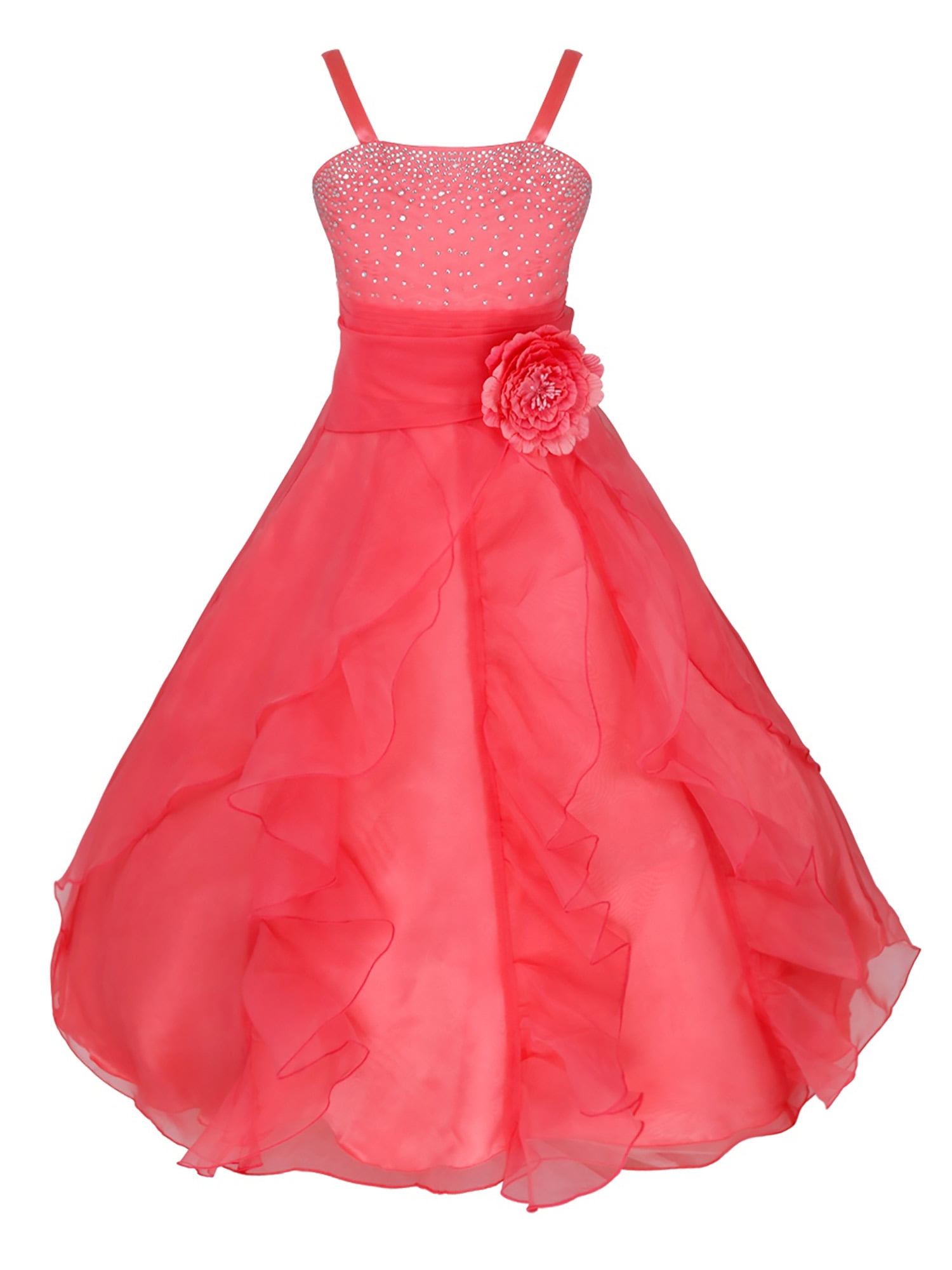 YiZYiF Big Little Girls Organza Tutu Princess Dress Sleeveless ...
