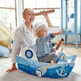 Hape, Captains Rocking Boat, Nautical Seaside Tugboat Toy, Ages 1 ...