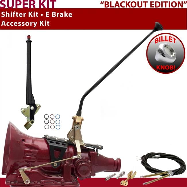 American Shifter TH350 Shifter Kit Black 23 in. E Brake Cable Push ...