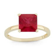 10k gold round gemstone ring - Walmart.com