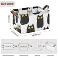 Black Cat Texture Collapsible Storage Bin Open Home Shelf Basket Water ...