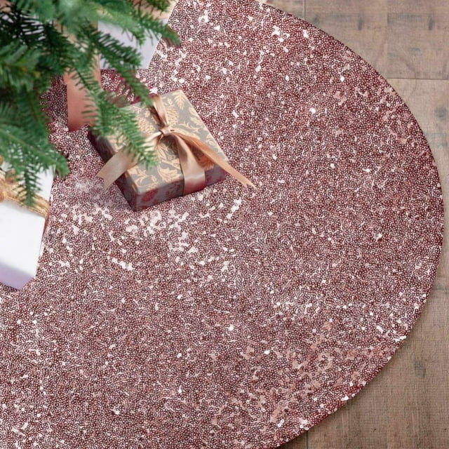 Rose Gold Christmas Tree Skirt