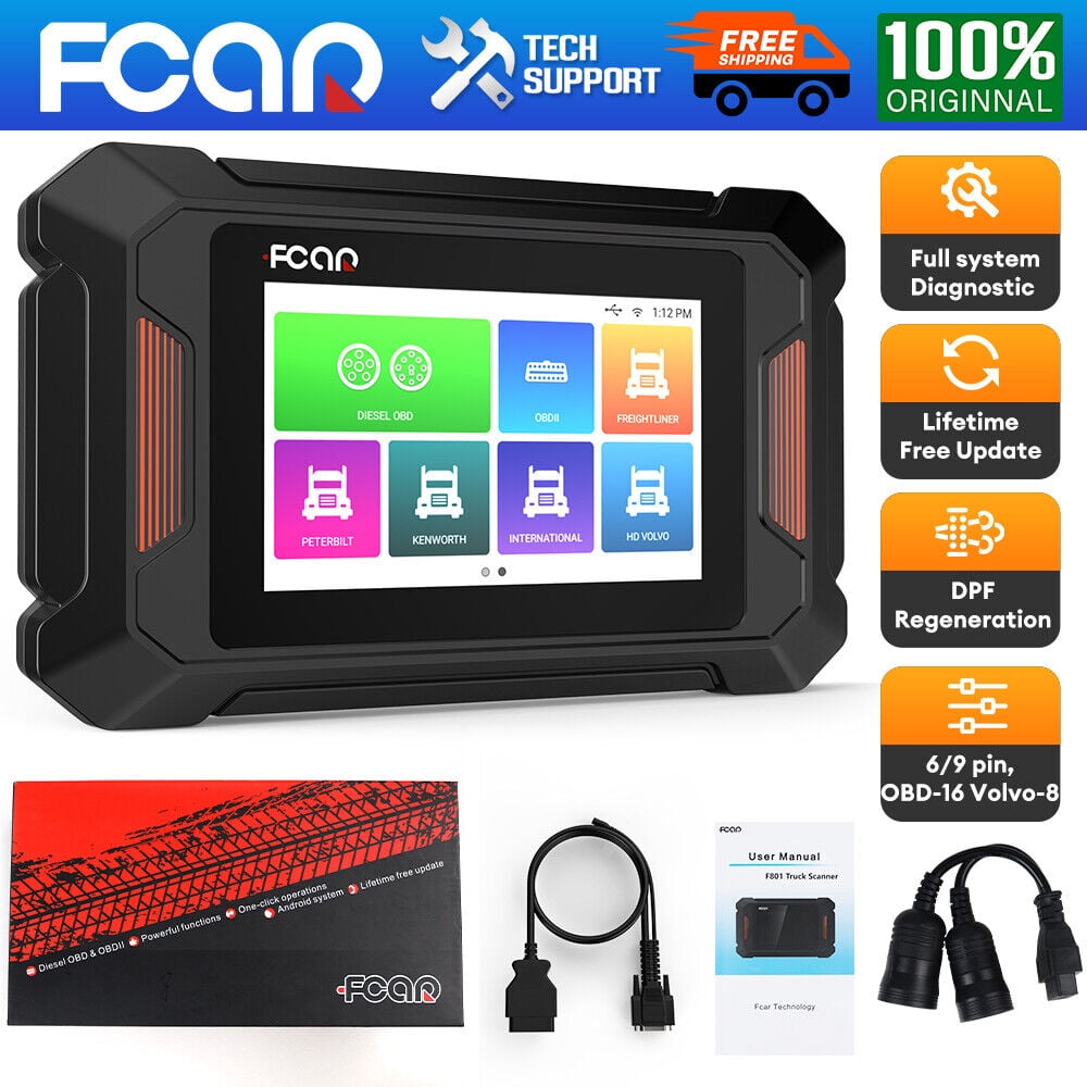 Fcar F801 Diesel Heavy Duty Truck HD OBD Scanner DPF Regeneration ...