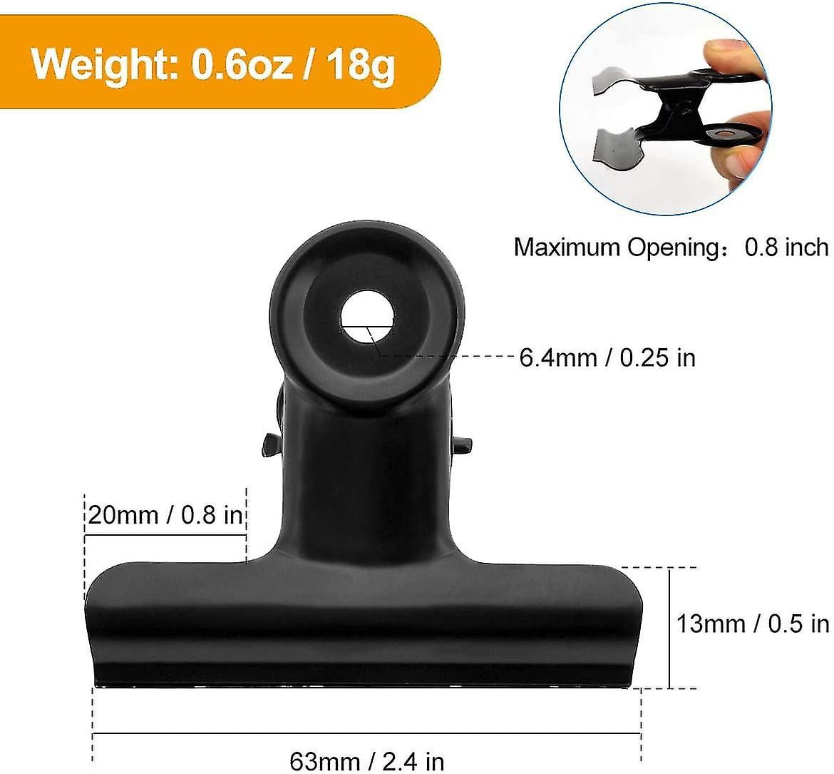 10 Pack Large Bulldog Clips/metal Hinge Clip File Paper Clamps For ...