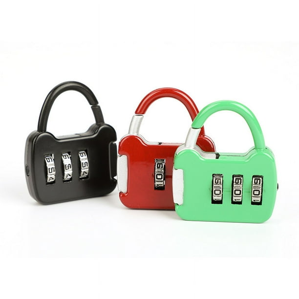 3 pieces of 3 digit password lock, multi color combination padlock ...
