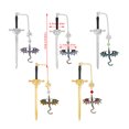 2 Pcs Dragon Swords Page Marker Metal Bookmarks Creative Book Markers ...