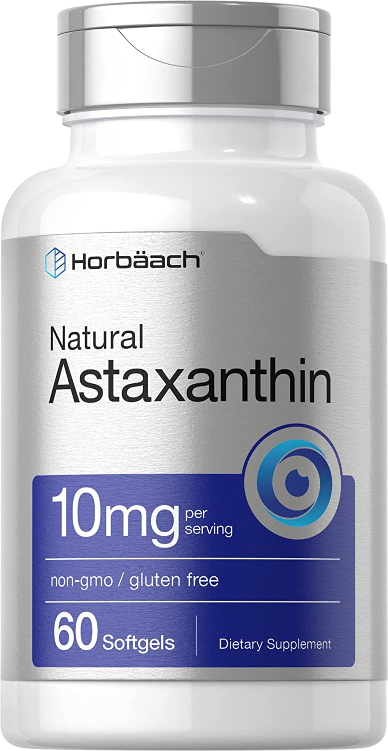 Astaxanthin 10mg | 60 Softgels | Non-GMO, Gluten Free Supplement | by ...