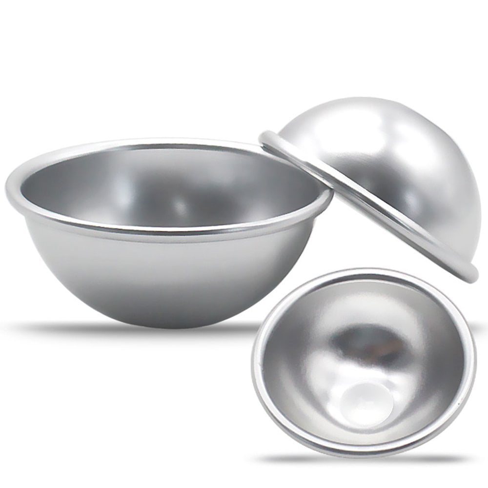EIMELI 3pcs Aluminum Alloy Hemispherical Cake Mold DIY Half Circle ...