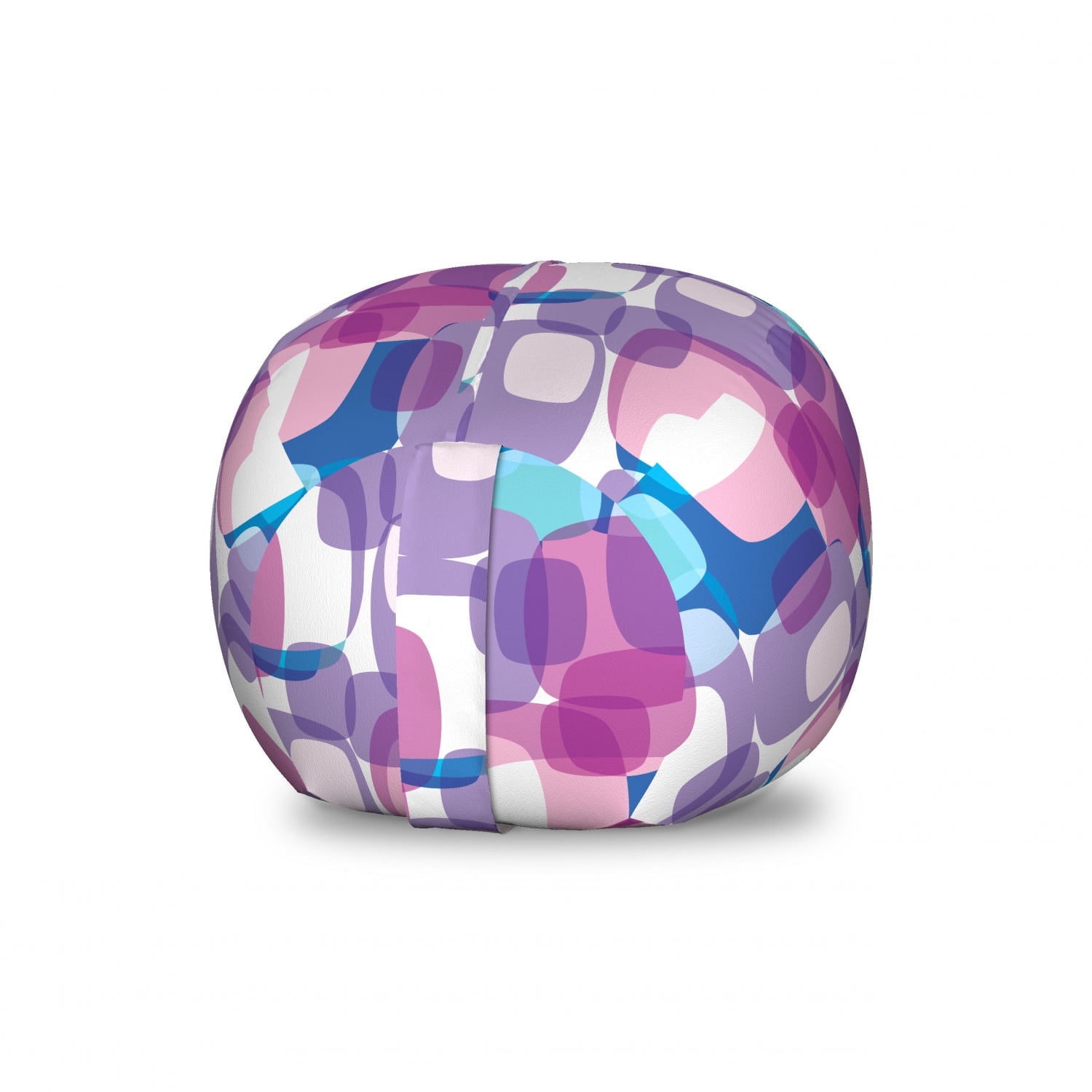 Geometric Storage Toy Bag Chair, Digital Pastel Colored Square Shapes ...