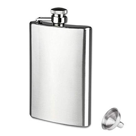 Thinsony 6 8 10 18 oz Hip Flask Stainless Steel/ Gold/ Leather Pocket ...
