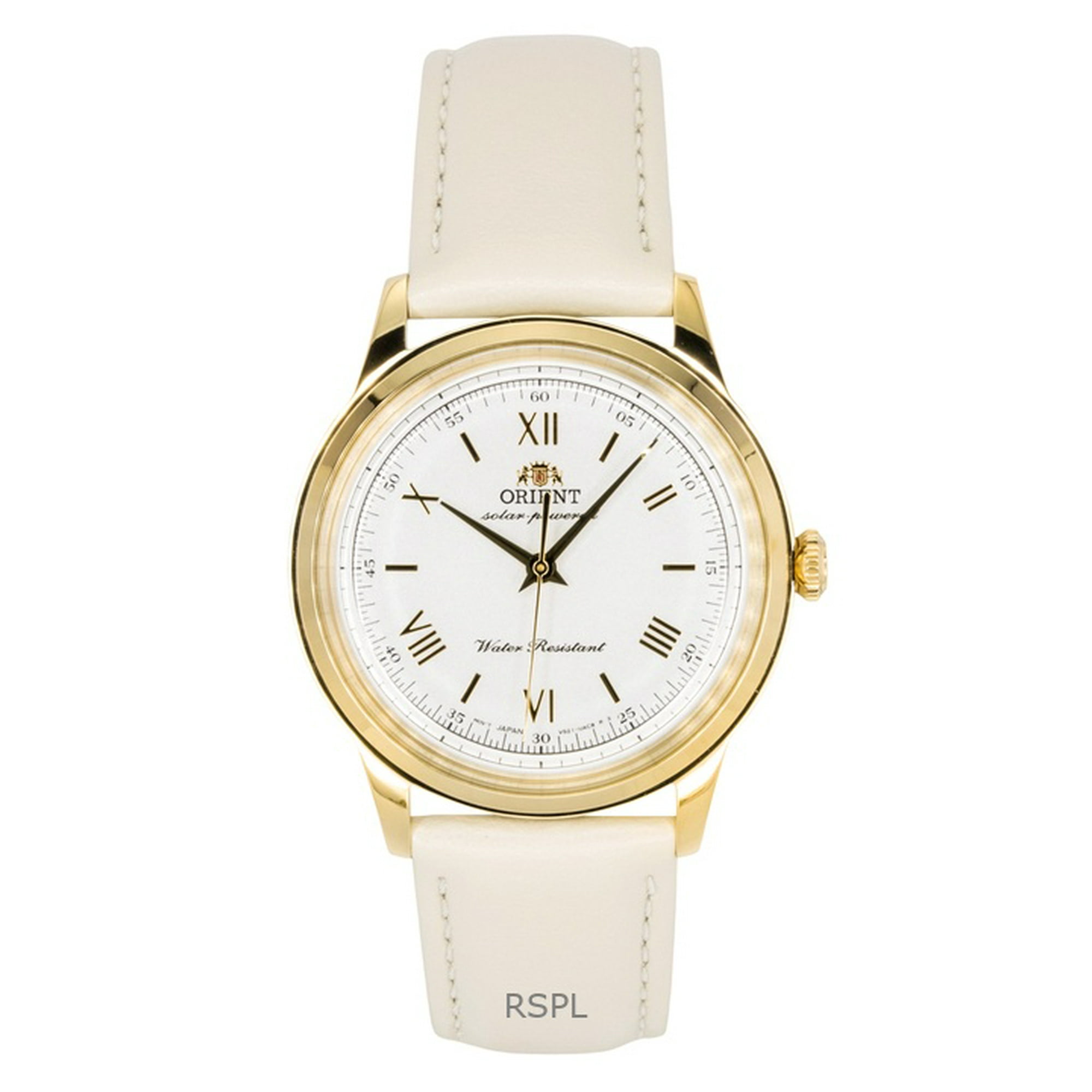 Click here for Orient Bambino Leather Strap White Dial Solar Ra-W... prices