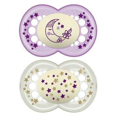 MAM Perfect Night Pacifier, 6+ Months, Boy, 2 Pack - Walmart.com