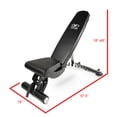 Valor Fitness Heavy Duty Adjustable Weight Bench with Nylon Wheels – 7 ...