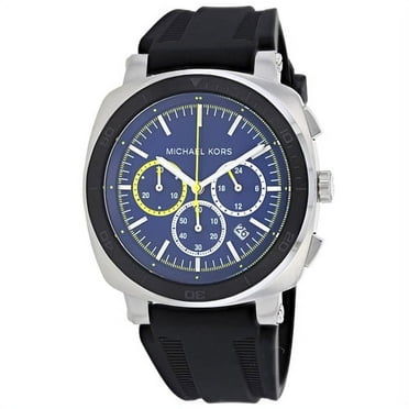 Michael Kors Men's Dylan Chronograph Watch, Black Rubber, MK8184 ...