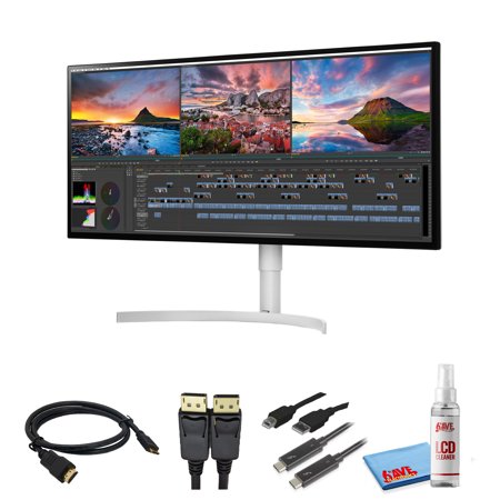 LG 34-Inch Class 21:9 UltraWide 5K2K Nano Monitor + Basic Accessory Kit ...