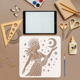 2Pcs 2 Styles PET Hollow Out Drawing Painting Stencils for DIY ...