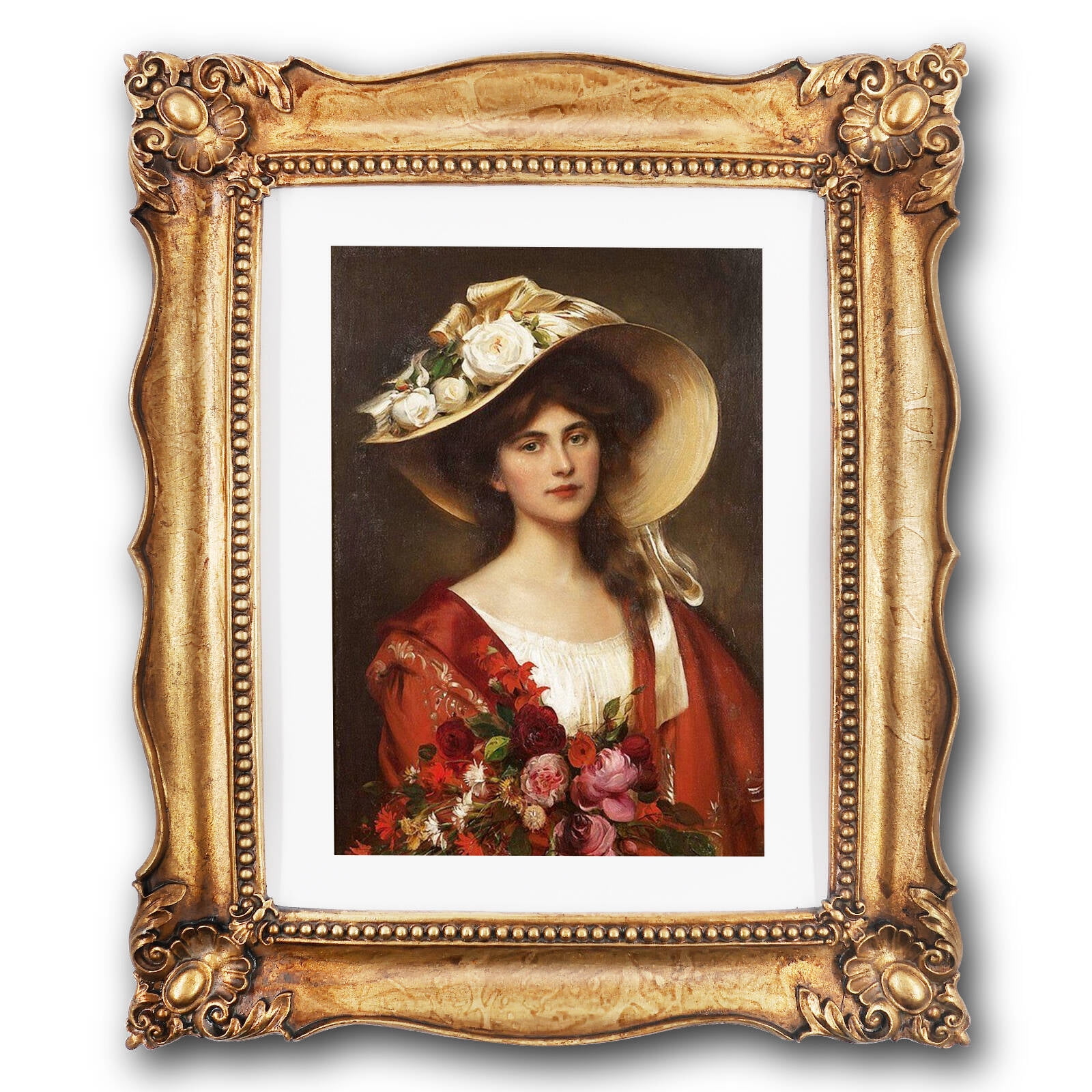 11x14 Poster Frame Baroque Picture Frames 11 x 14 with Mat for 8x10 ...