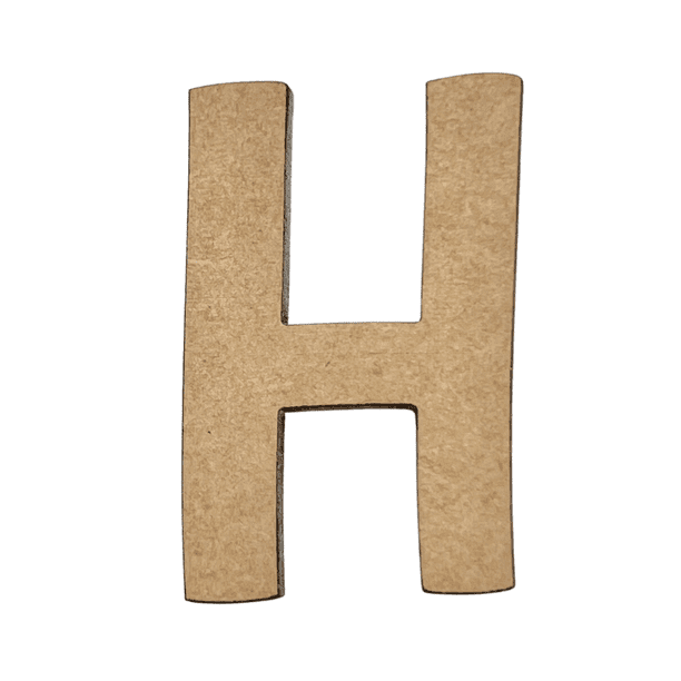 3" Tall MDF Wood Letter H | 1/4" Thick | Wood Craft Letters | American ...