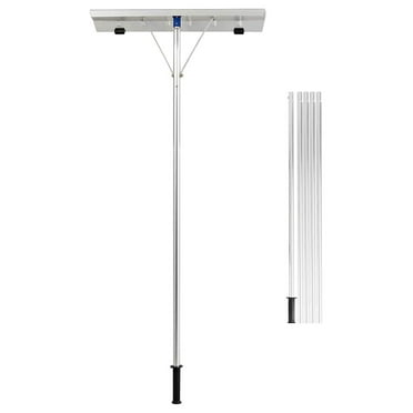 S AFSTAR Aluminum Roof Rake, 6.5’-21’ Telescoping Snow Roof Rake w/ 6 ...