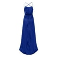 Dresses For Women Party Casual Prom Ladies Long Elegant Halter Backless Dressescrisn Satin