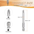#2 Phillips Screwdriver Bit PH2 1/4" Hex Shank 2.6" (65mm) Long 0.2 ...