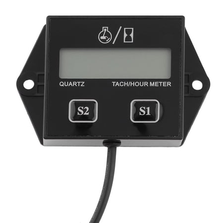Tachometer Motorcycle 12V LCD Display Hour Meter Motorcycles 2/4 Stroke ...