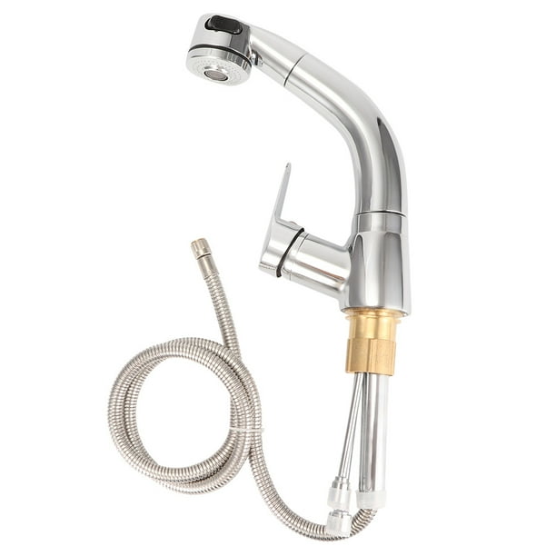 Copper Bathroom Sink Faucet Lift and Pull One-Handle Kitchen Water-Tap ...