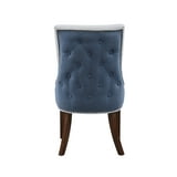 Chic Home Cooper PU Leather and Linen Swoop Arm Dining Chair Set for ...