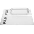 WSTEER Commercial Door Push Pull Plate Warehouse Door Pull Stainless ...