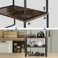 Mimifly Expandable Cabinet Shelf Organizer, Stackable Metal and Bamboo ...