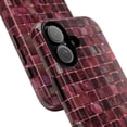 Burgundy Mosaic Tile Tough Phone Case for iPhone Models, Glossy ...