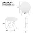 Magshion Set of 5 32" Round Picnic Folding Table 2.6FT Portable Compact ...