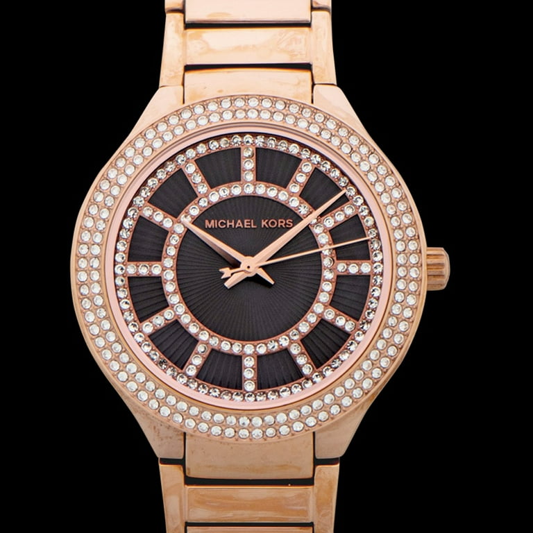purchases prices Michael Kors Women's Rose Gold Kerry Watch Black MOP ...