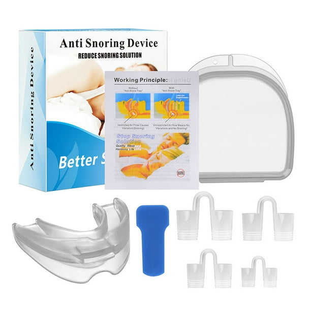 Stop Snoring Solution Mouth Guard Snoring Clips Sleep Aid & Snore ...