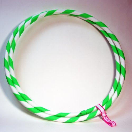 Play Perfect Hoop 20mm Hula Hoop - Collapsible - White with Green UV ...