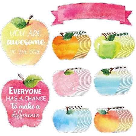 63 Pieces Paper Fruit Cutouts Bulletin Board Set, Watercolor Fruit ...