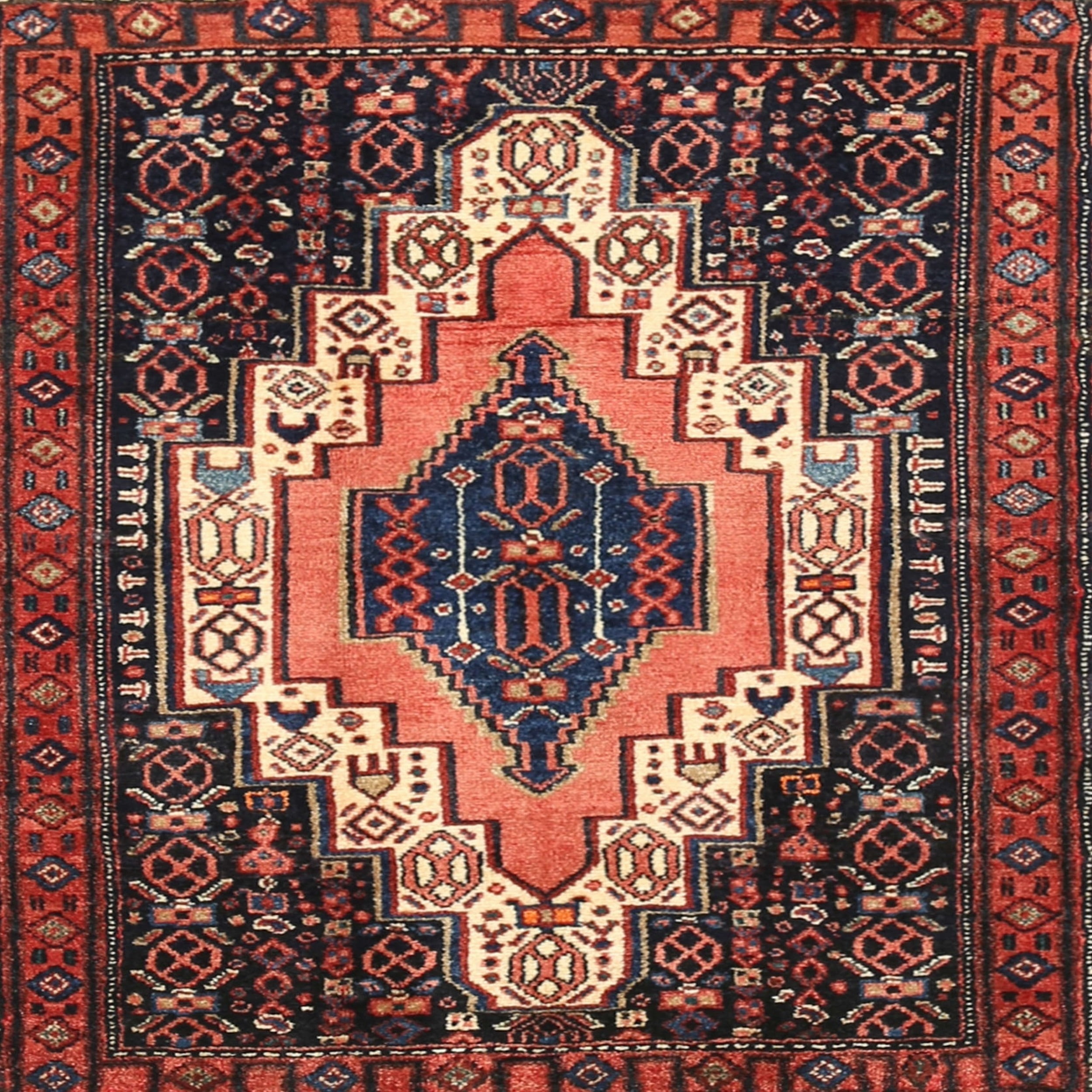 Ahgly Company Indoor Square Traditional Rust Pink Persian Area Rugs, 6 ...