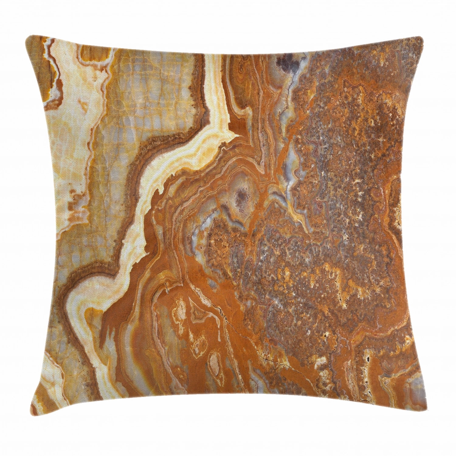 Marble Throw Pillow Cushion Cover, Unique Earthen Toned Mother Earth ...