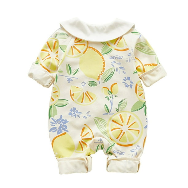 Labymos Newborn one-piece spring and autumn 2020 new single-breasted ...