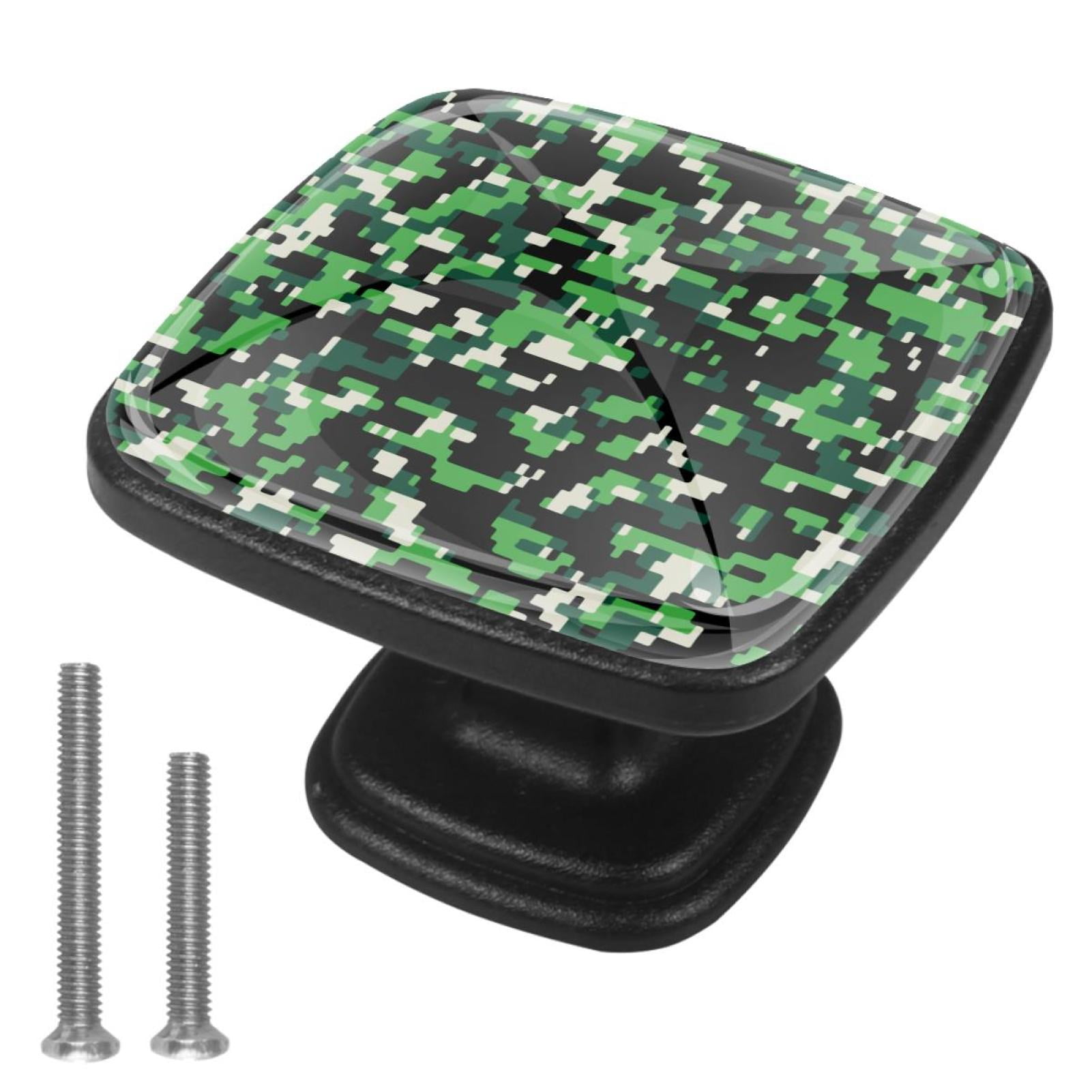4 Pcs Cabinet Handle Drawer Pulls Camo Green Military Knobs with Screws ...