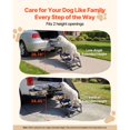 4-Step Foldable Extra Wide Dog Car Stairs, Non-Slip Pet Ramp Supports ...