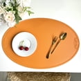 6/10PCS Leather Placemat Oval Oil-Proof Table Mat Home Dining Kitchen ...