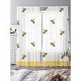 Bees Sheer Curtains for Living Room Bedroom Spring Summer Animals ...