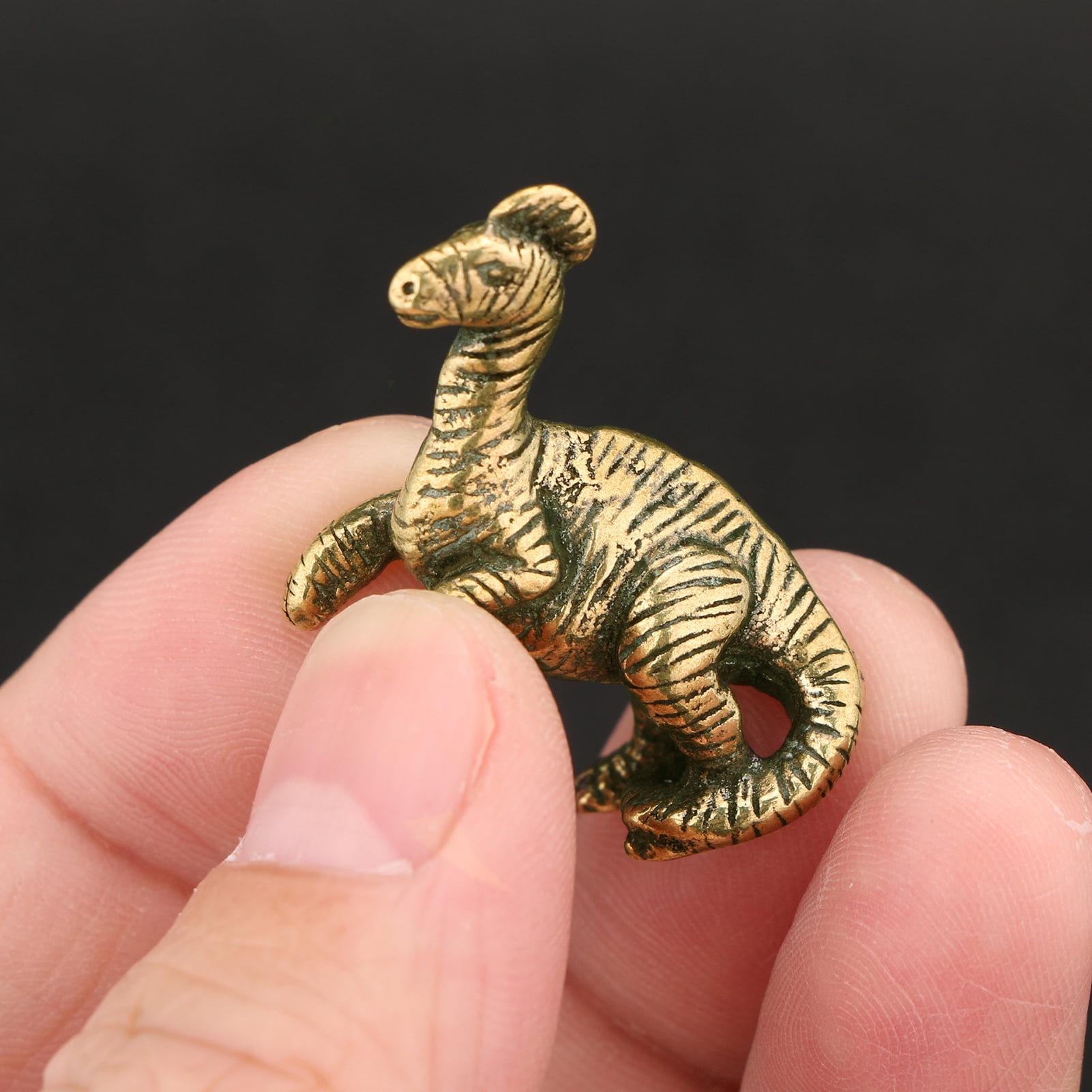 Old Craft Antique Design Dinosaur Statue - Decorative Copper Miniature ...