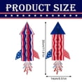 4th of July Decorations, Honeycomb Hanging Ornaments, Rocket Shapes Red ...