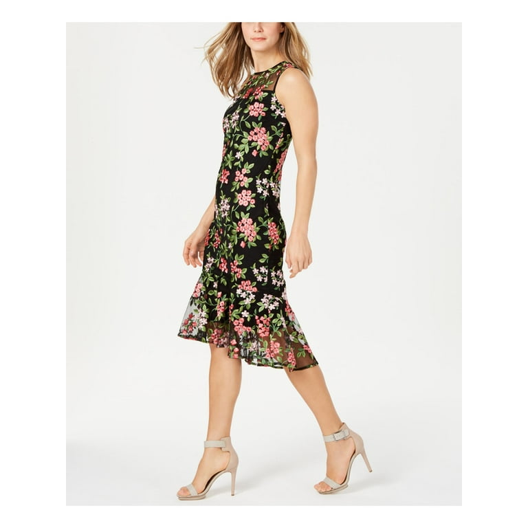 Calvin klein gray floral dress store
