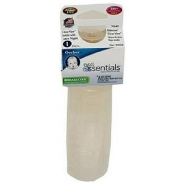Gerber First Essentials Clearview Bottle in Assorted Colors with Latex ...