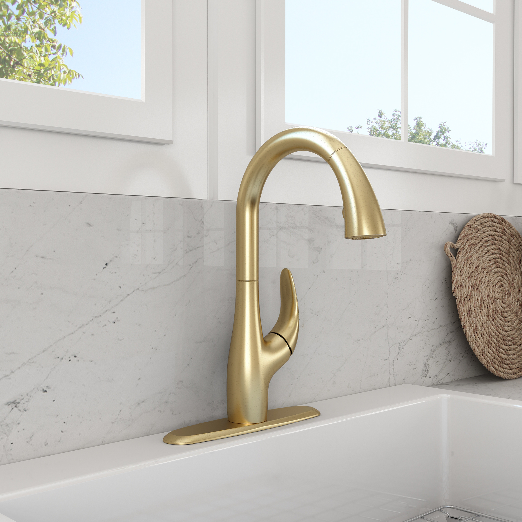 BOCCHI 2024 0001 BG Pagano 2.0 Pull-Down Kitchen Faucet in Brushed Gold ...